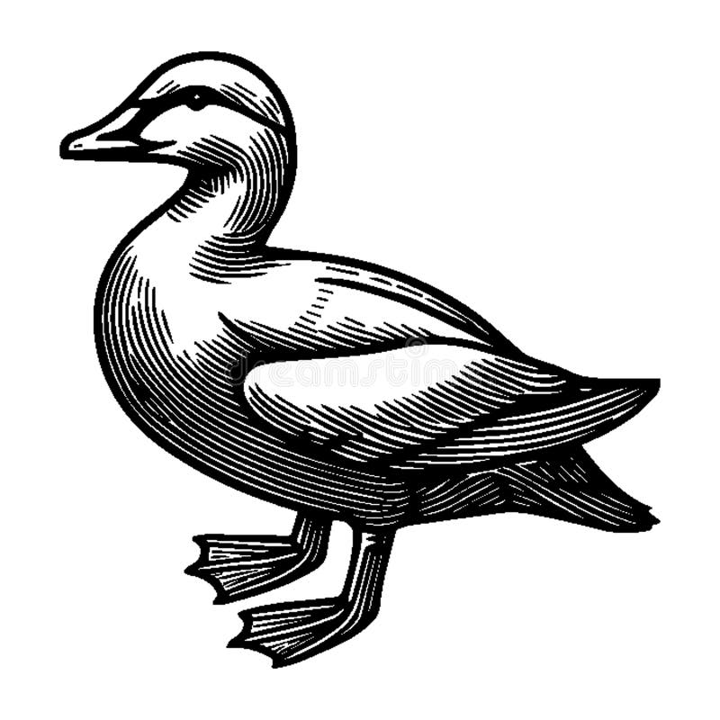Common Eider Vector Icon Logo Design. Stock Vector - Illustration of ...