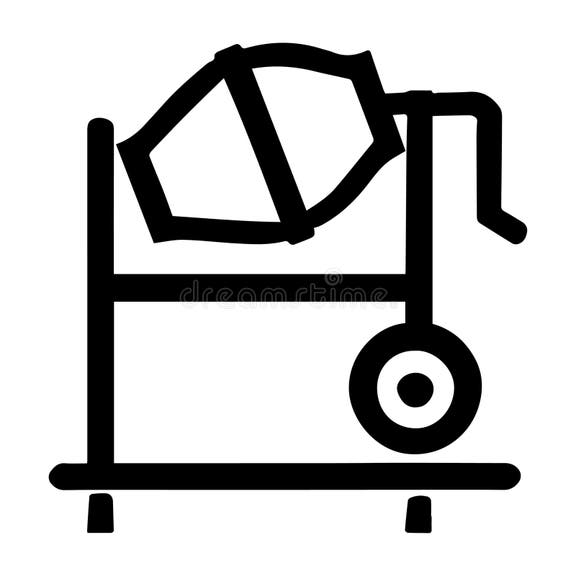 Simple Vector Icon of Concrete Mixer Logo Design. Stock Vector ...