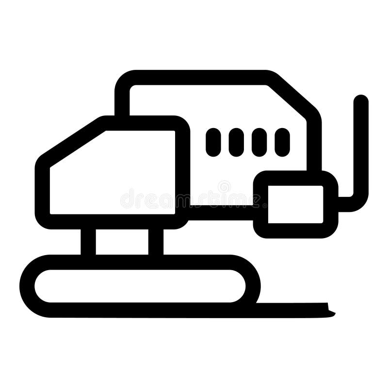 Heavy Construction Excavator Digging on Tracks Icon Stock Illustration ...
