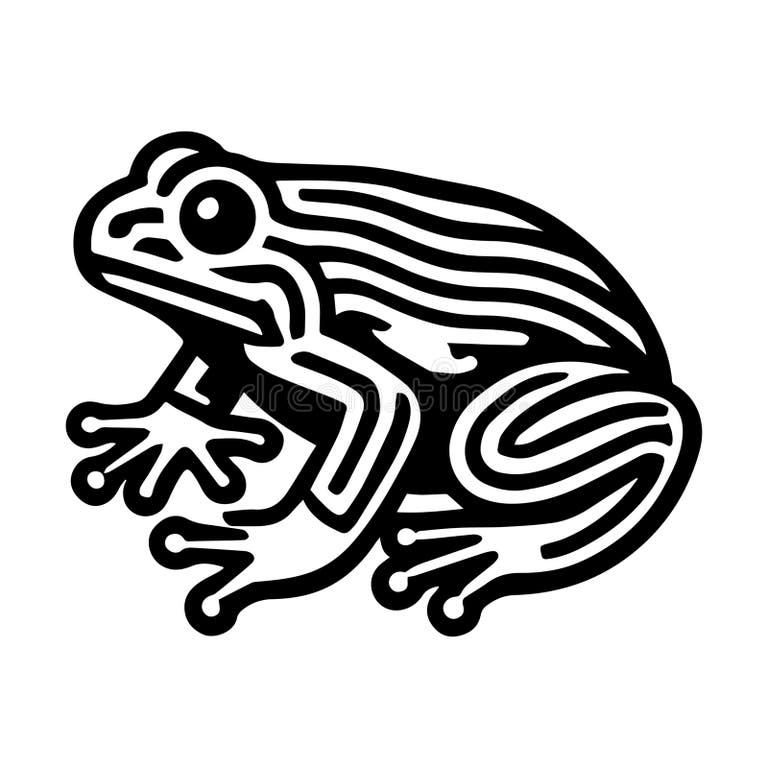 Simple Vector Icon of Crater Toad Logo Design Illustration. Stock ...