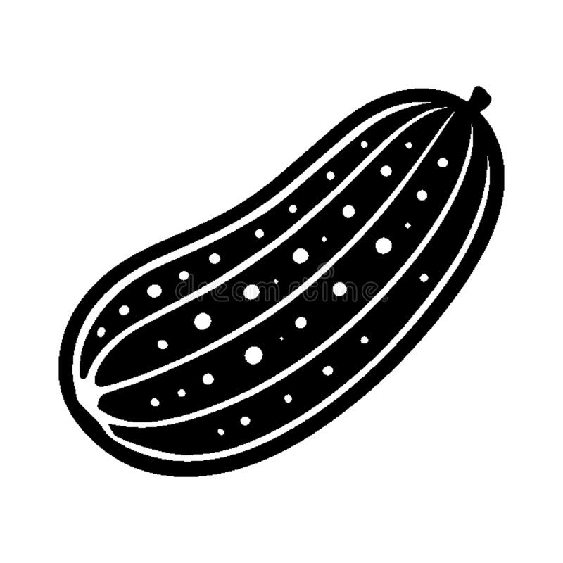 Simple Vector Icon Cucumber Logo Design Illustration. Stock Vector ...