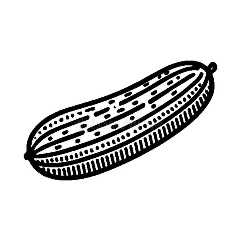 Cucumber Simple Vector Icon Logo Design Illustration. Stock Vector ...