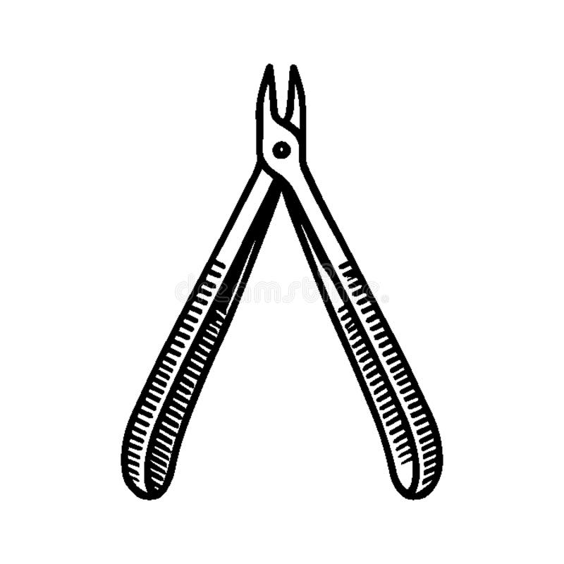 Simple Vector Cuticle Pushers Icon Logo Design Illustration. Stock ...