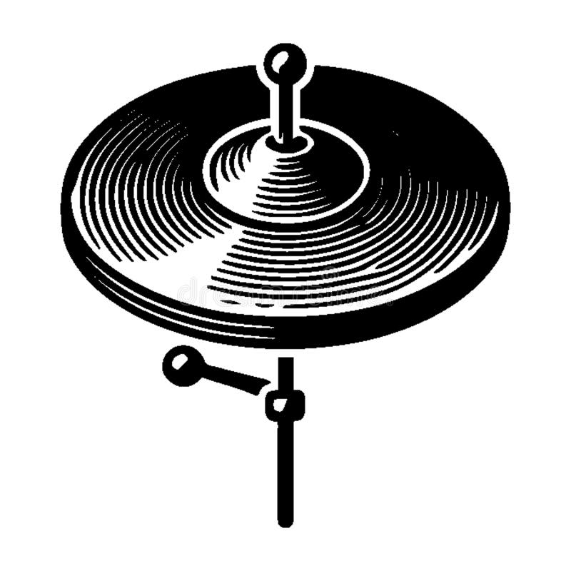 Simple Vector Icon Cymbal Logo Design Illustration. Stock Vector ...