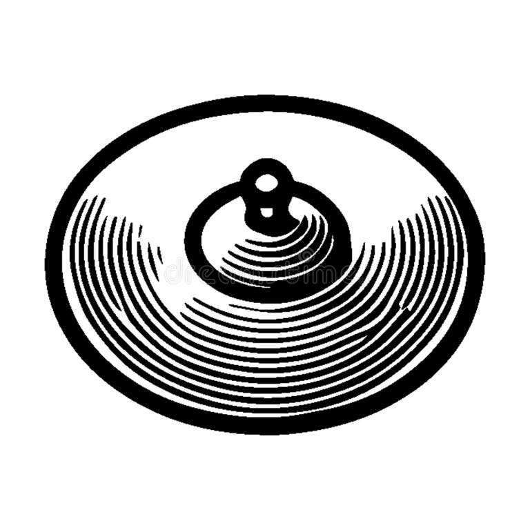 Simple Vector Icon of Cymbal Logo Design Illustration. Stock Vector ...
