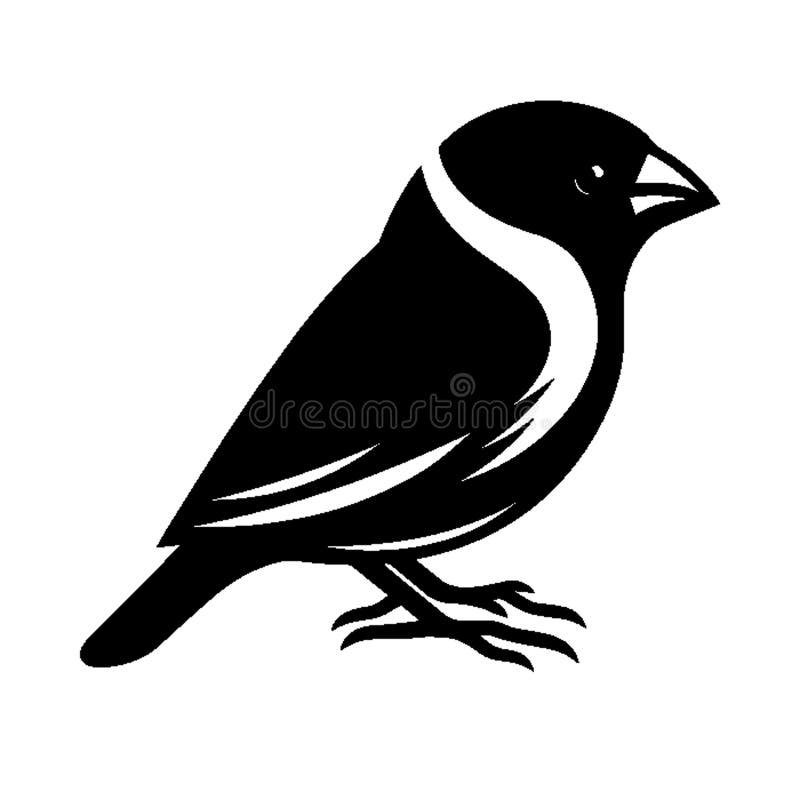 Simple Vector Icon Darwins Finches Logo Design Illustration. Stock ...