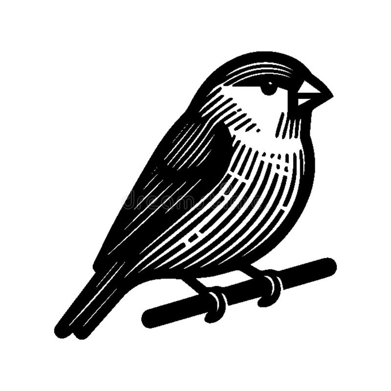 Simple Vector Icon Darwins Finches Logo Design Illustration. Stock ...