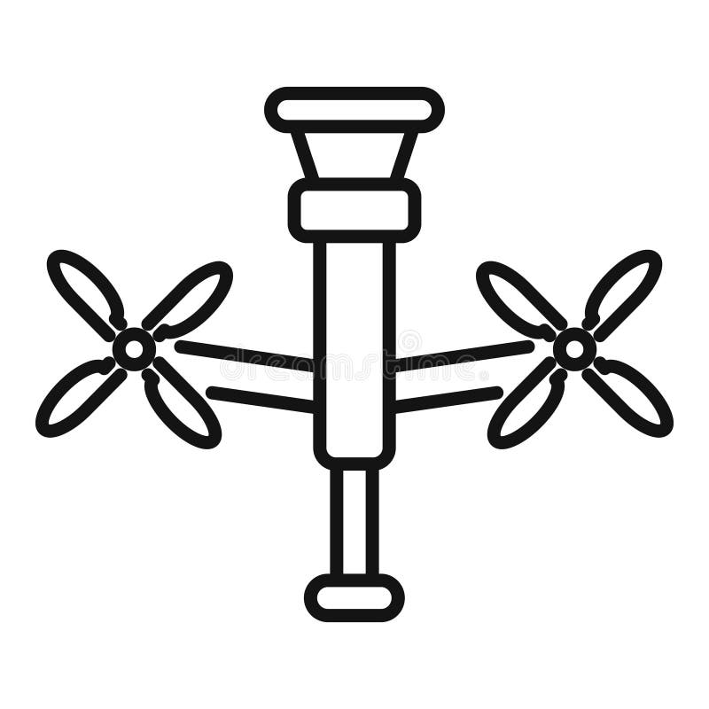 Double Propeller Drone Delivering Parcel with No Background Stock ...