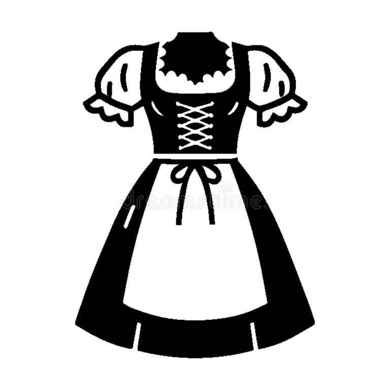Simple Dirndl Vector Icon Logo Illustration. Stock Vector ...