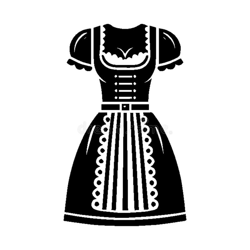 Dirndl Simple Vector Icon for Logo Design Illustration. Stock Vector ...
