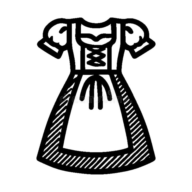 Simple Dirndl Vector Icon for Logo Design Illustration. Stock Vector ...