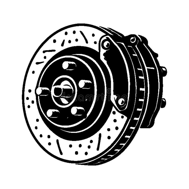 Simple Vector Disc Brakes Icon Logo Design Illustration. Stock Vector ...