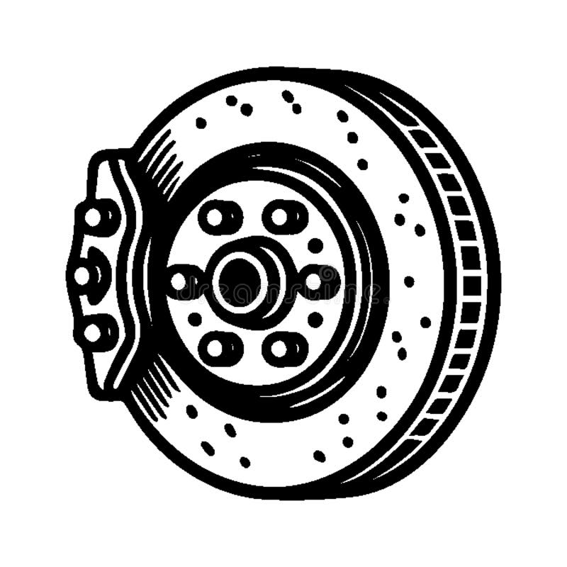 Simple Vector Icon of Disc Brakes Logo Design Illustration. Stock ...