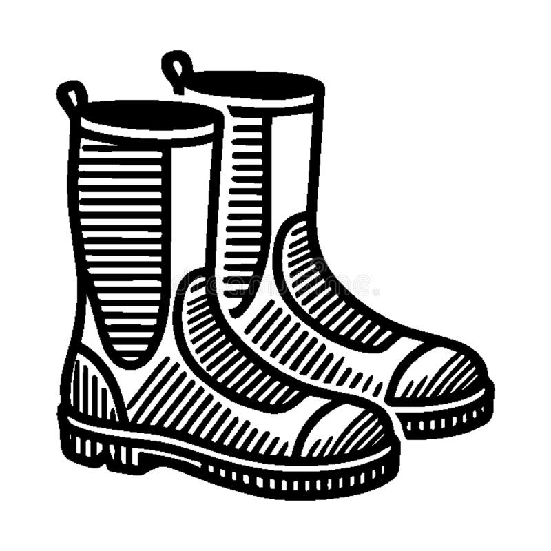 Dive Boots Icon Vector Logo Simple Design Illustration Style. Stock ...