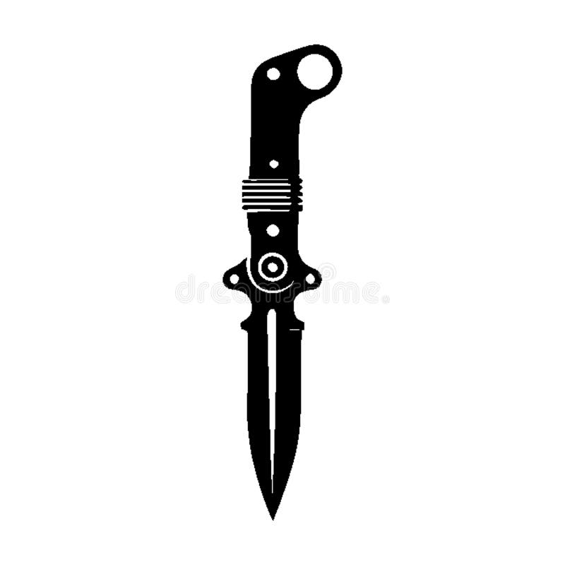 Simple Vector Icon of Dive Knife Logo Design Illustration. Stock Vector ...