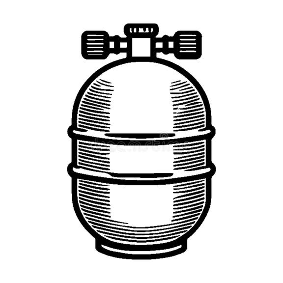 Simple Vector Icon of Dive Tanks Logo Design Illustration. Stock Vector ...
