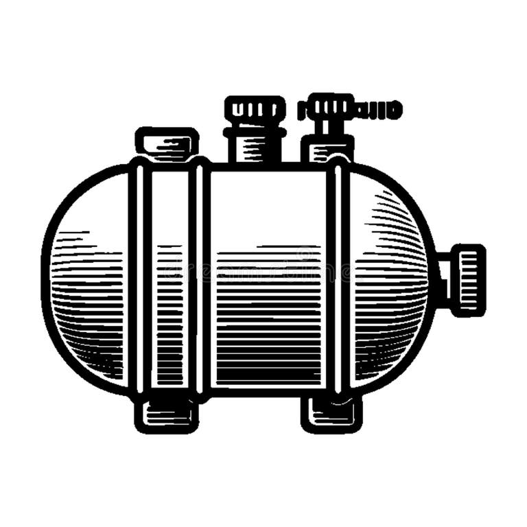 Simple Vector Icon of a Dive Tanks â€ Logo Design Illustration. Stock ...