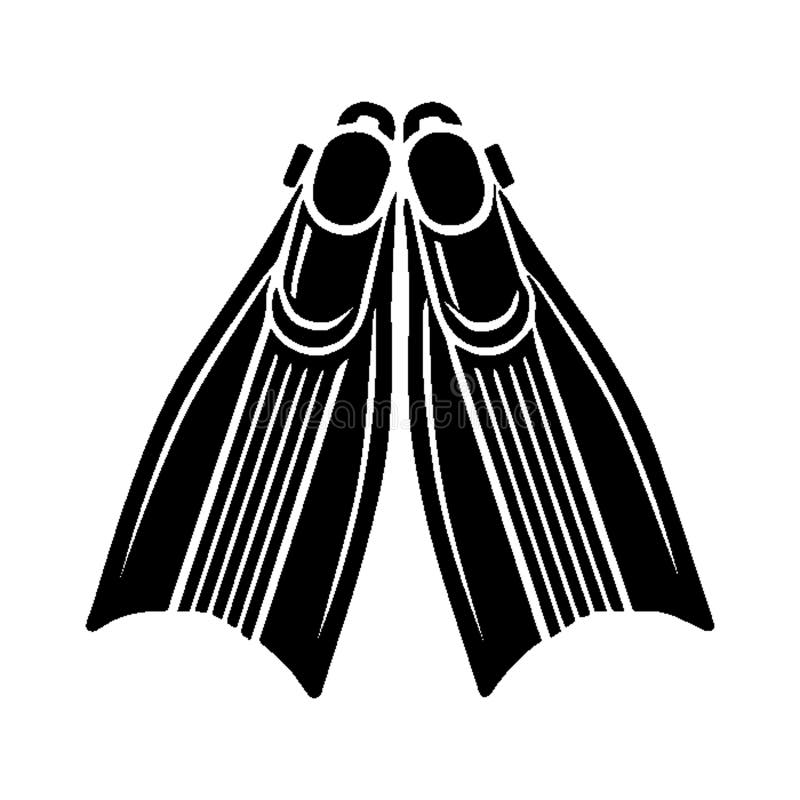 Simple Vector Icon of a Diving Fins â€ Logo Design Illustration. Stock ...