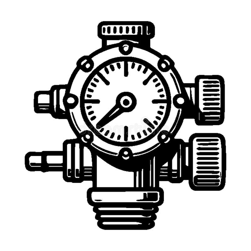 Simple Vector Icon of a Diving Regulator â€ Logo Design Illustration ...