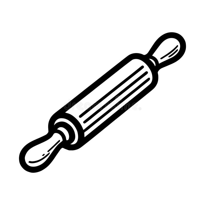 Simple Vector Icon Design of Dough Roller Logo Illustration. Stock ...