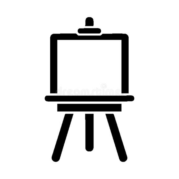 Simple Vector Icon of a Easel â€ Logo Design Illustration. Stock Vector ...