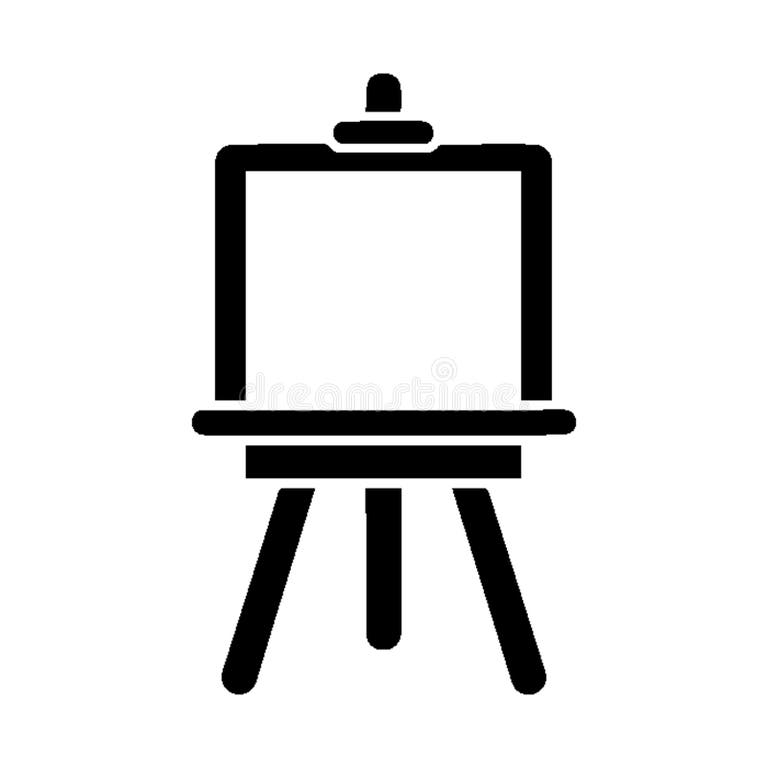 Simple Vector Icon of a Easel â€ Logo Design Illustration. Stock Vector ...