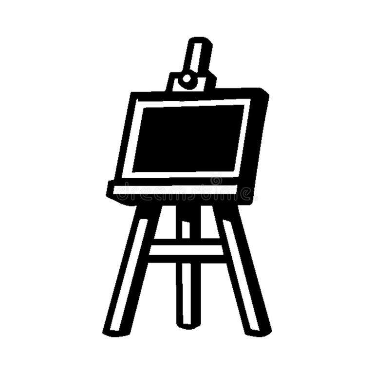 Simple Vector Icon of Easel Logo Design Illustration. Stock Vector ...