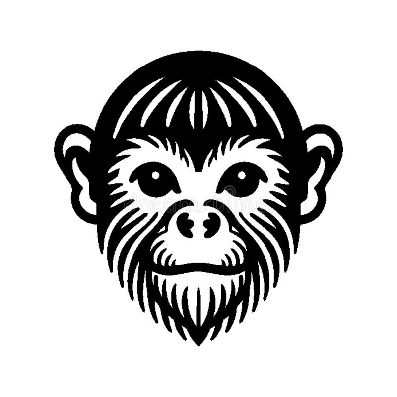 Simple Vector Icon Ecuadorian Spider Monkey Head Logo Design ...