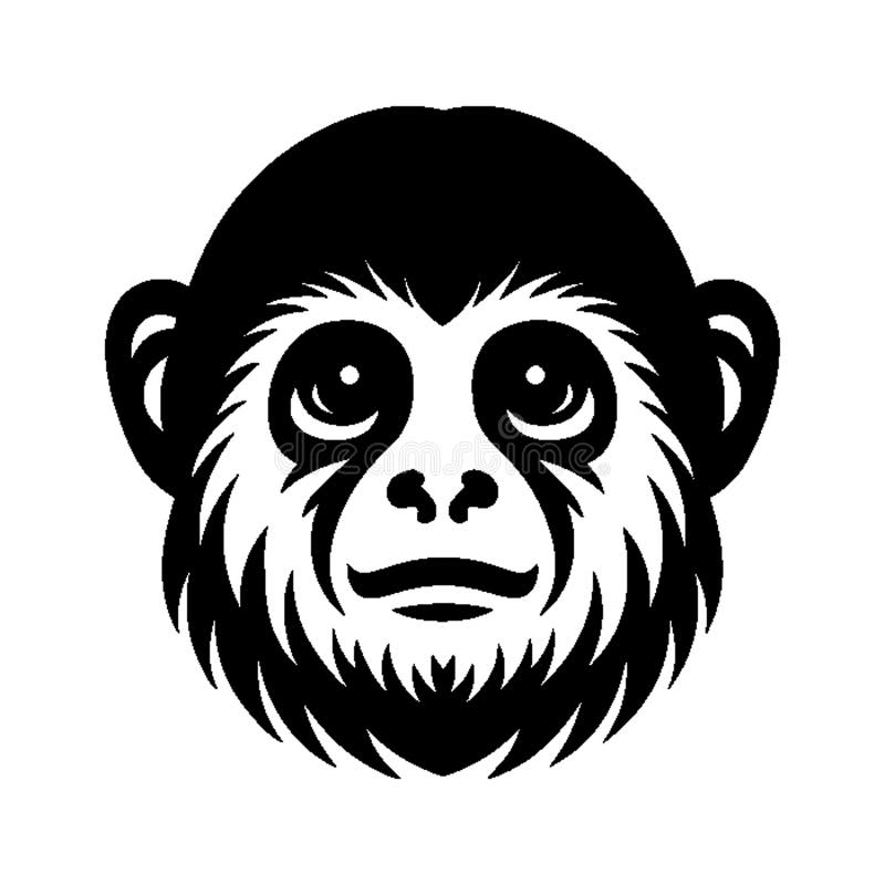 Simple Vector Icon Ecuadorian Spider Monkey Head Logo Design ...