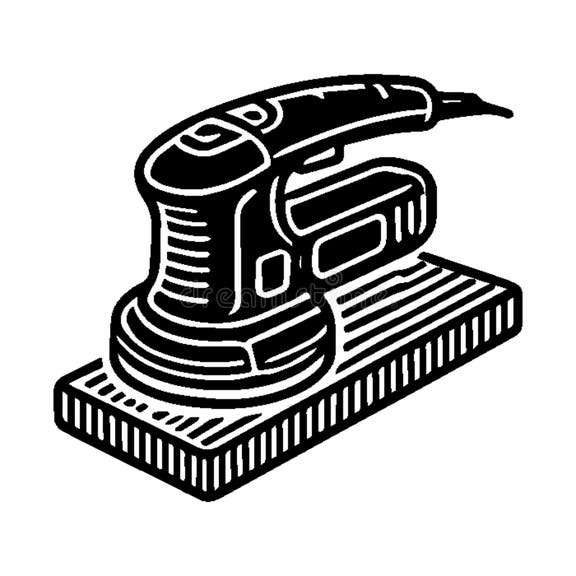 Simple Electric Sander Vector Icon Logo Illustration. Stock Vector ...