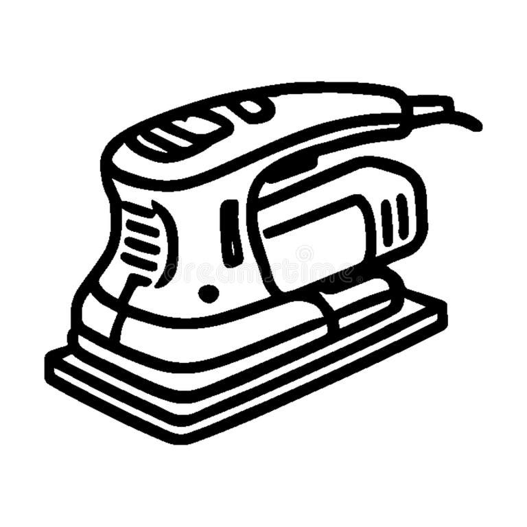 Simple Electric Sander Vector Icon Logo Illustration. Stock Vector ...