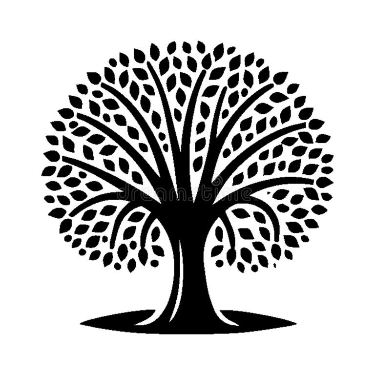 Simple Vector Icon of European Beech Tree Logo Design Illustration. Stock Vector - Illustration ...