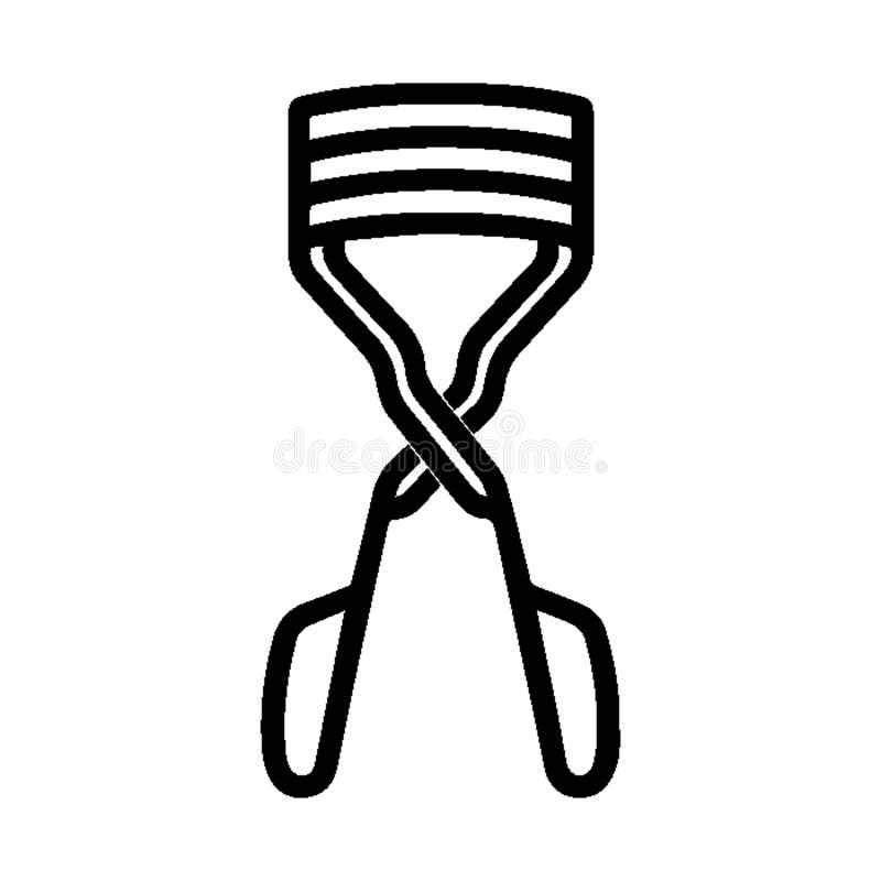 Simple Vector Eyelash Curlers Icon Logo Design Illustration. Stock Vector - Illustration of ...