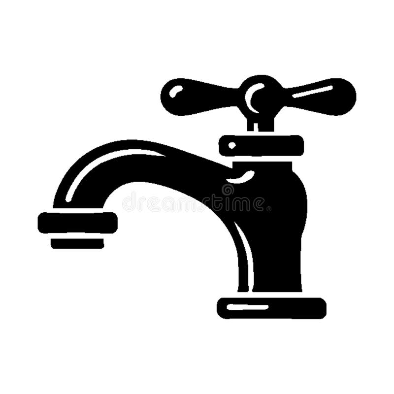 Simple Vector Icon of Faucets Logo Design Illustration. Stock Vector ...