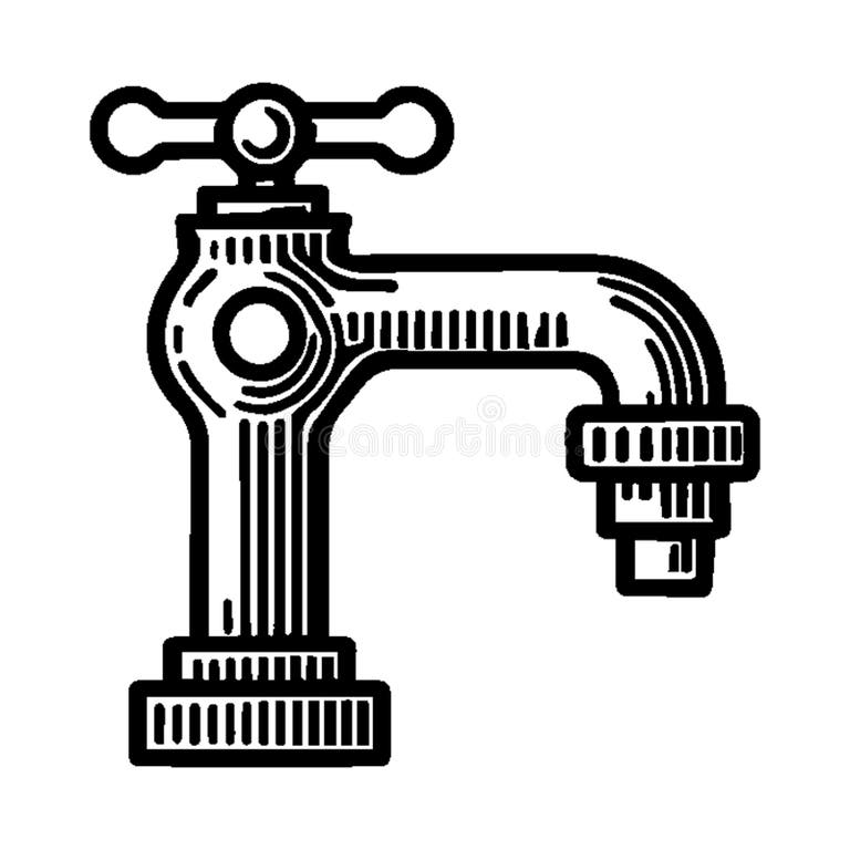 Simple Vector Icon Faucets Logo Design Illustration. Stock Vector ...