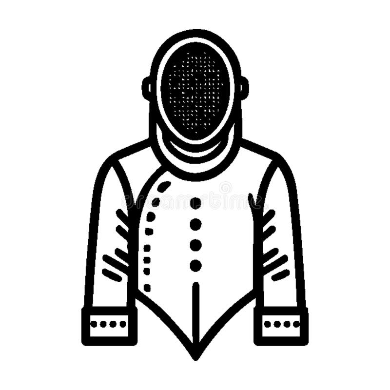 Simple Vector Icon of Fencing Mask and Jacket Logo Illustration. Stock Vector - Illustration of ...