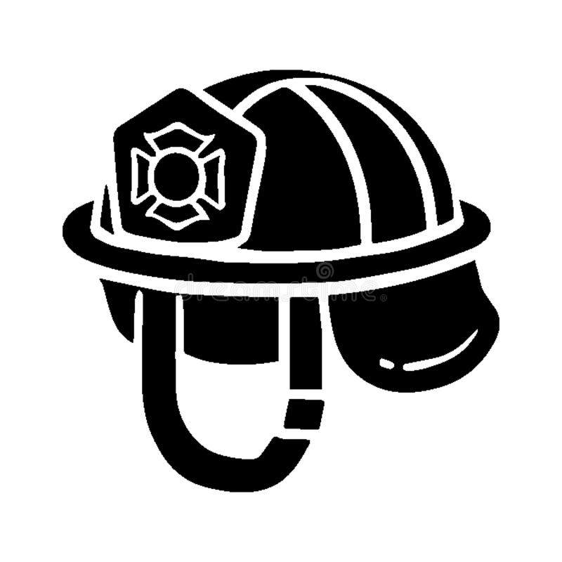 Firefighting Helmet Vector Icon for Logo Illustration. Stock Vector ...