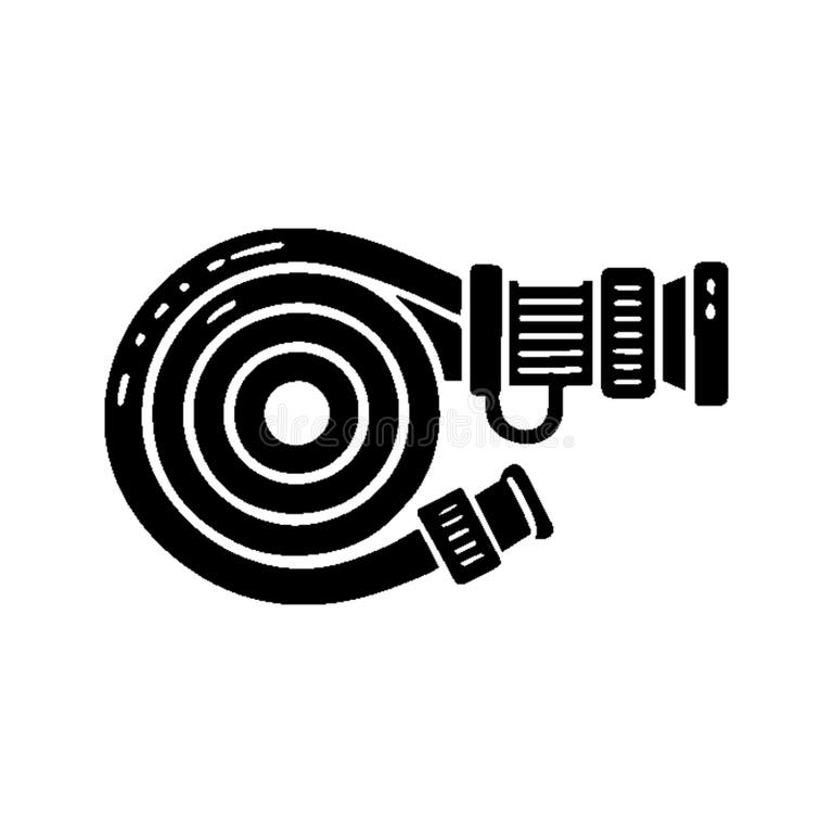 Fire Hose Vector Icon Logo Design Illustration. Stock Vector ...