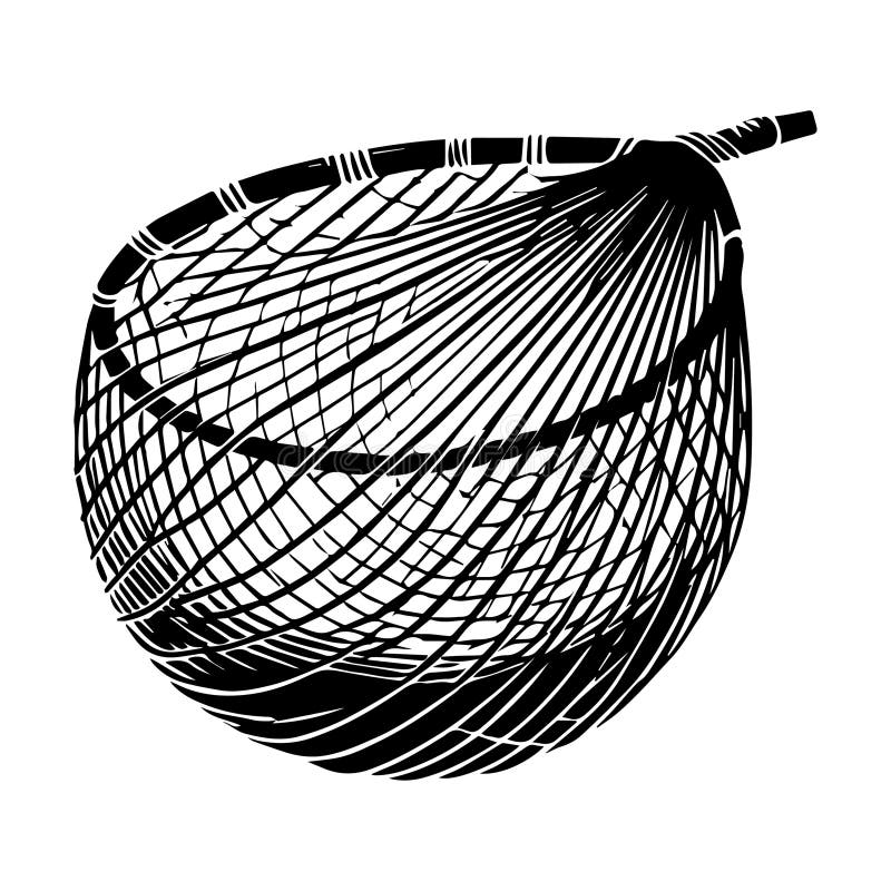 Simple Vector Icon of Fishing Nets Logo Illustration. Stock Vector ...