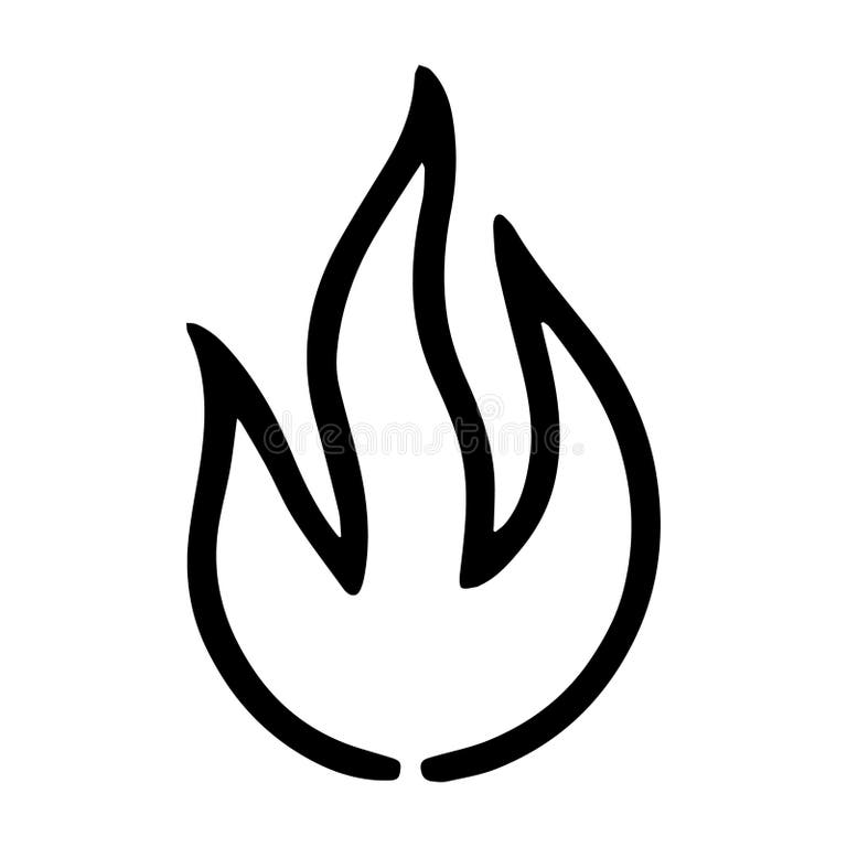 Simple Vector Icon of Flame and Sparks Logo Design Illustration. Stock ...