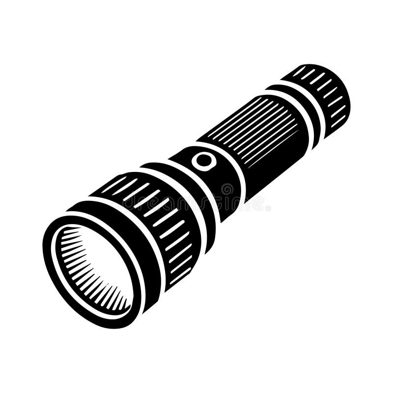 Simple Vector Icon Flashlight Logo Design Illustration. Stock Vector ...