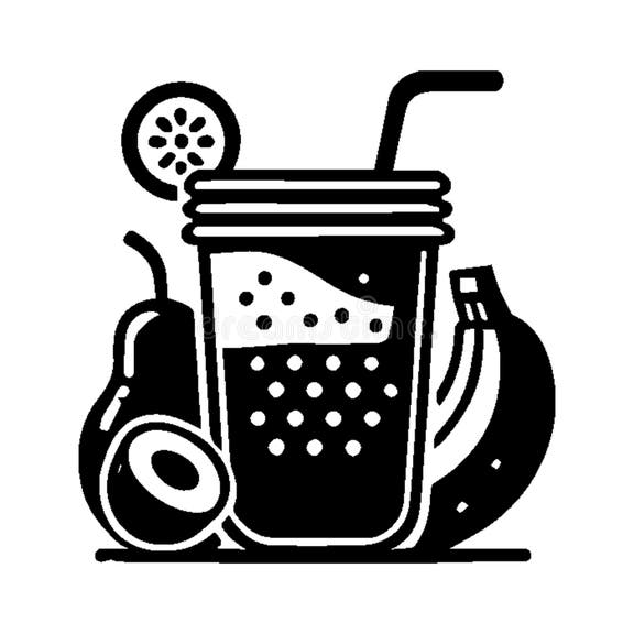 Simple Vector Icon of a Fresh Fruit Smoothies â€ Logo Design ...