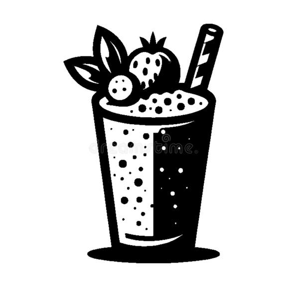 Simple Vector Icon of Fruit Smoothie Logo Design. Stock Vector ...