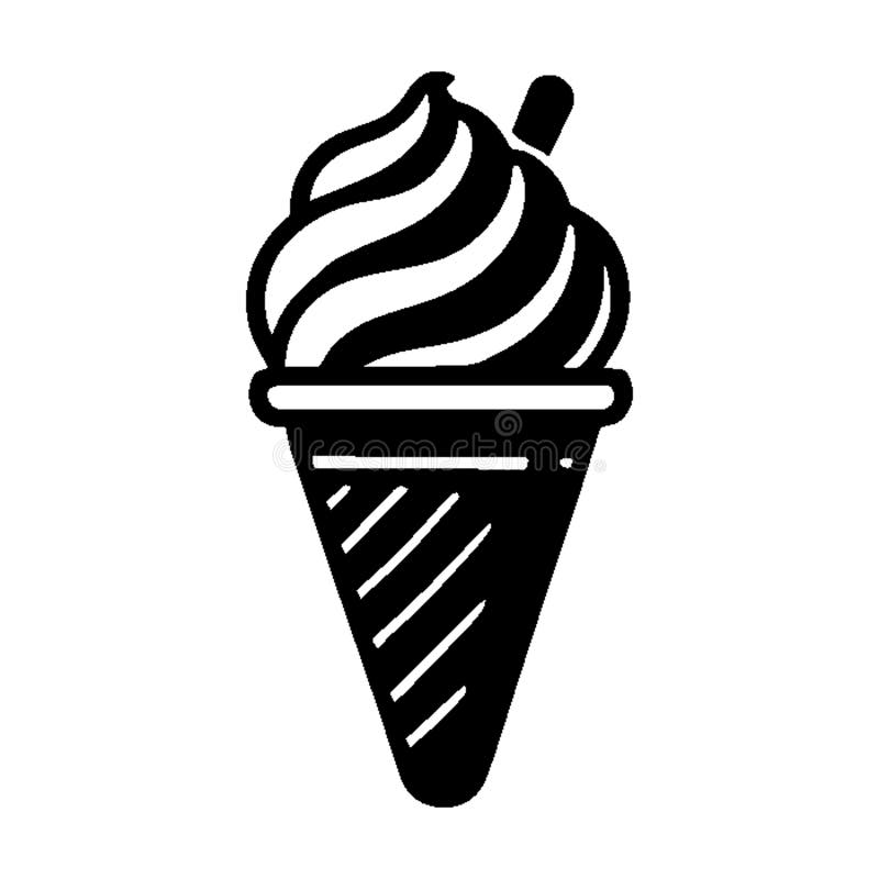 Simple Vector Icon Gelato Logo Design Illustration. Stock Vector ...