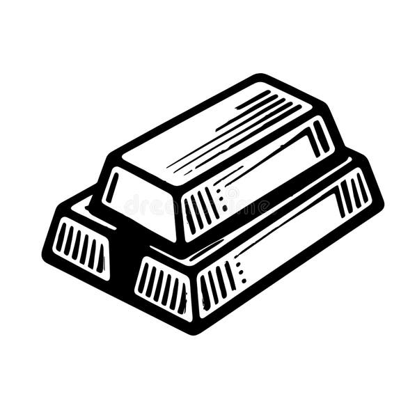 Simple Vector Icon of Gold Bar Logo Design Illustration. Stock Vector ...