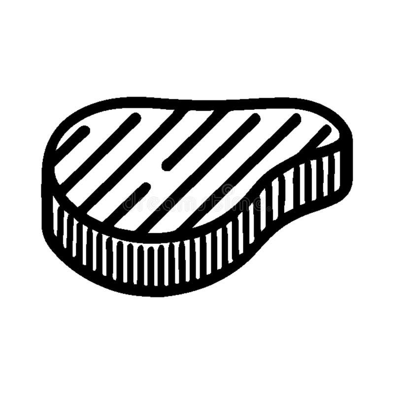 Simple Vector Icon Grilled Meat Logo Design Illustration. Stock Vector ...