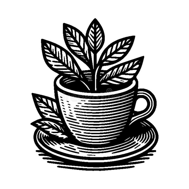 Simple Vector Icon of Guayusa Tea Logo Design Illustration. Stock ...