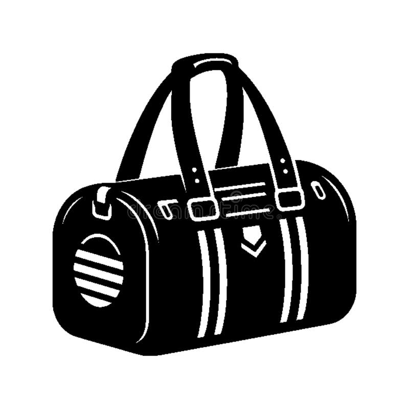 Simple Vector Icon Gym Bag Logo Illustration. Stock Vector ...
