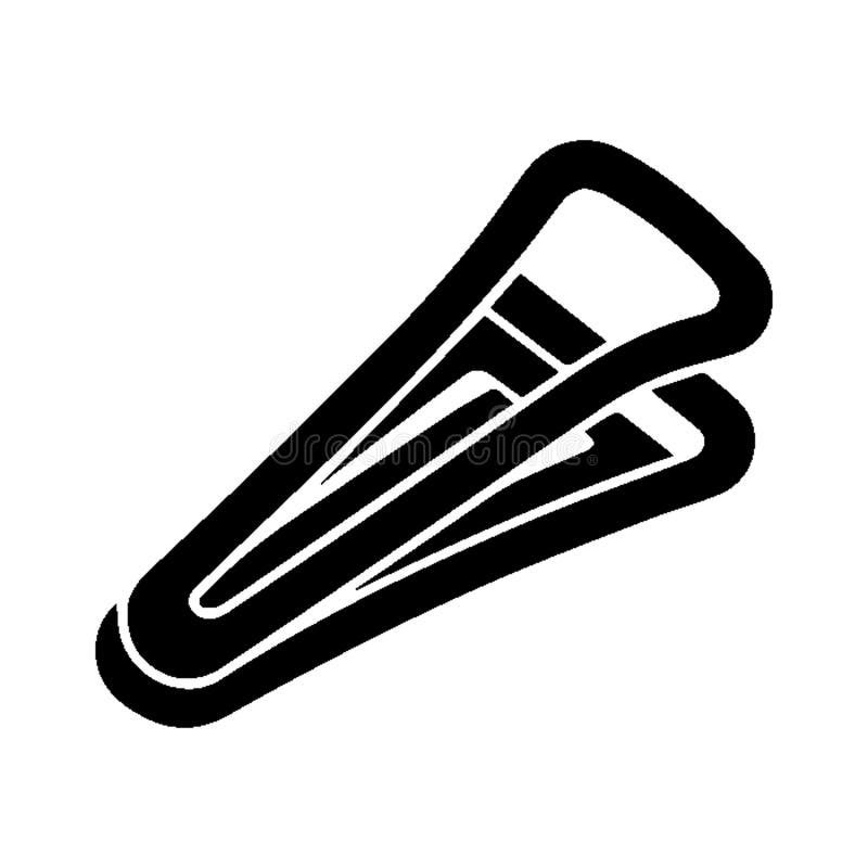 Simple Vector Hair Clips Icon Logo Design Illustration. Stock Vector ...