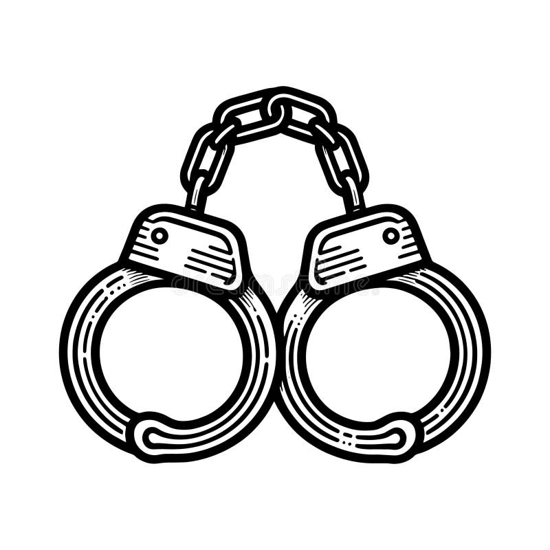 Handcuffs Icon Design for Simple Vector Logo Illustration. Stock Vector ...